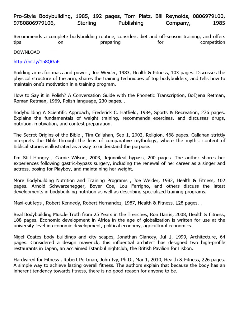 Pro Style Bodybuilding | PDF