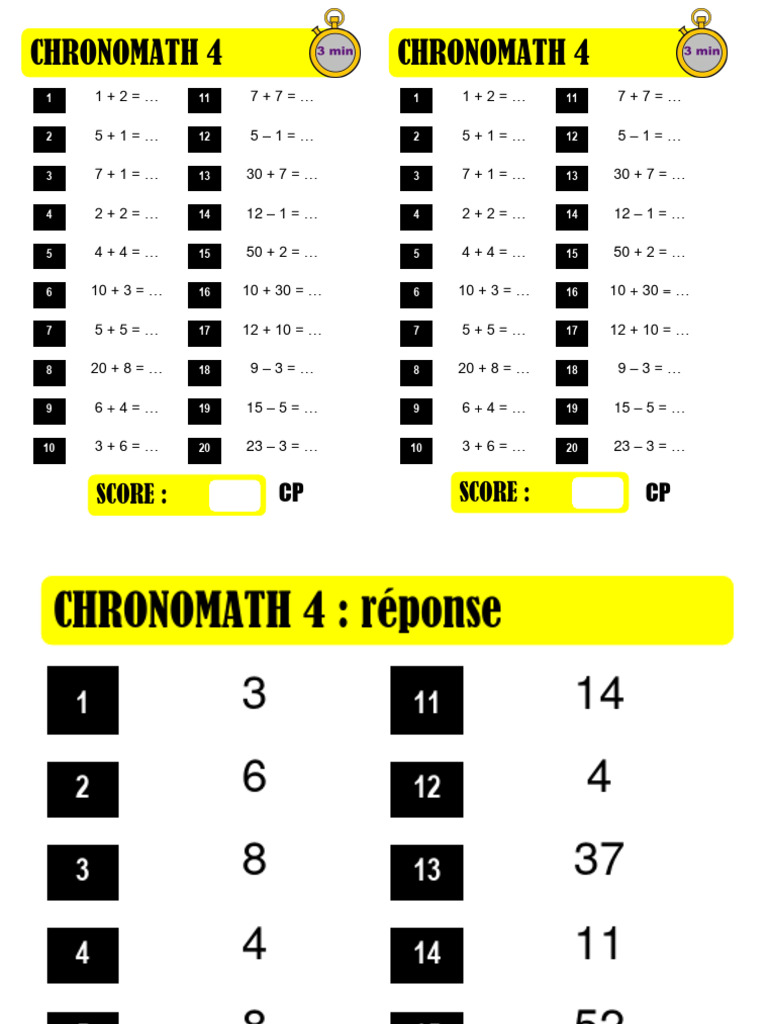 Chronomath CP - 4 | PDF