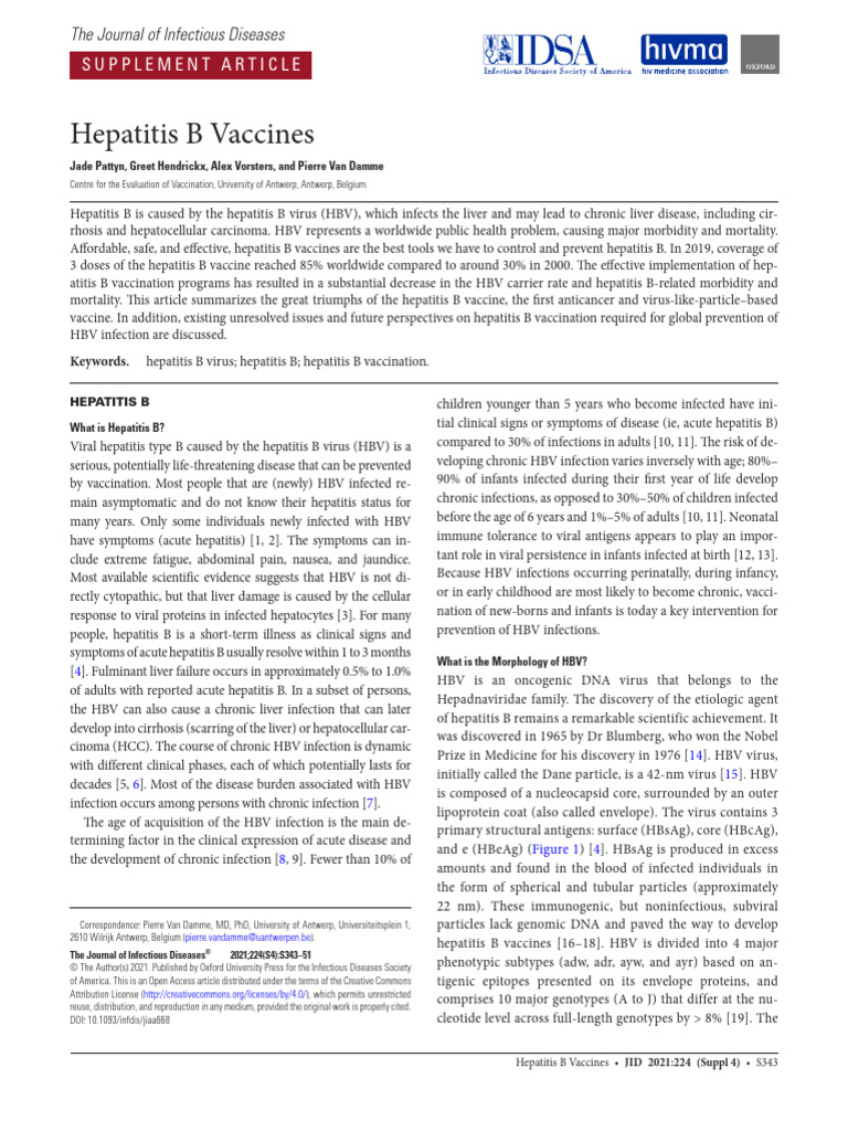 Hepatitis B Vaccines | PDF | Hepatitis B | Hepatitis