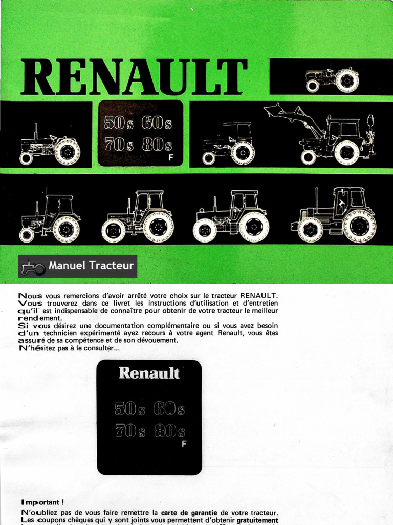 Livret Entretien Renault 50 S 60 S 70 S 80 S | PDF