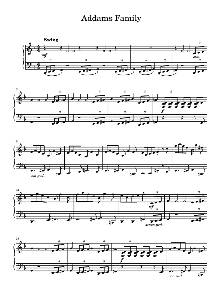 Addams Family Piano | PDF