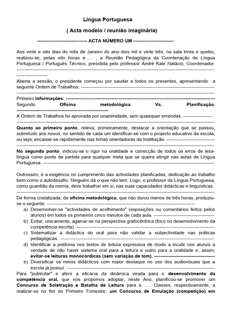Acta Modelo | PDF