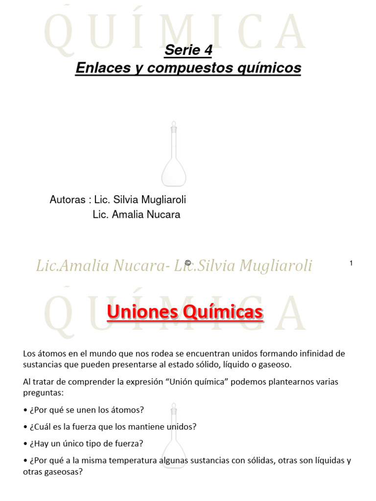1 Serie 4 Uniones Quimicas | PDF