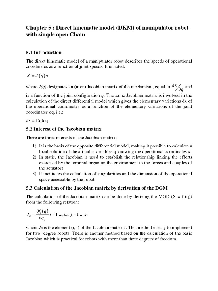 Chapter 5 | PDF | Kinematics | Matrix (Mathematics)