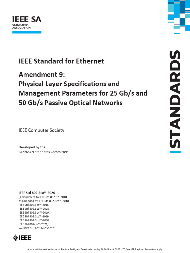IEEE Standard For Ethernet | PDF | Ethernet | Computer Standards