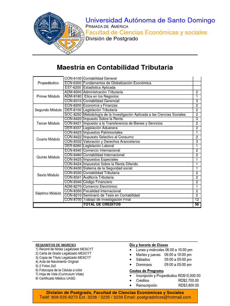 Programa Contabilidad Tributaria Actualizada Fces5 | PDF | Impuestos | Contabilidad