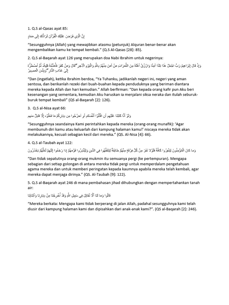 Ayat Al-Quran tentang Jihad dan Doa | PDF | Agama & Spiritualitas
