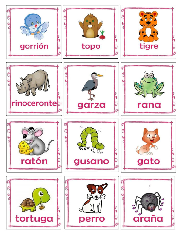 Animales Con RR Juego | PDF