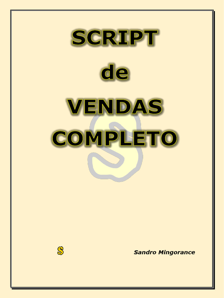 Script de Vendas - Sandro Mingorance | PDF