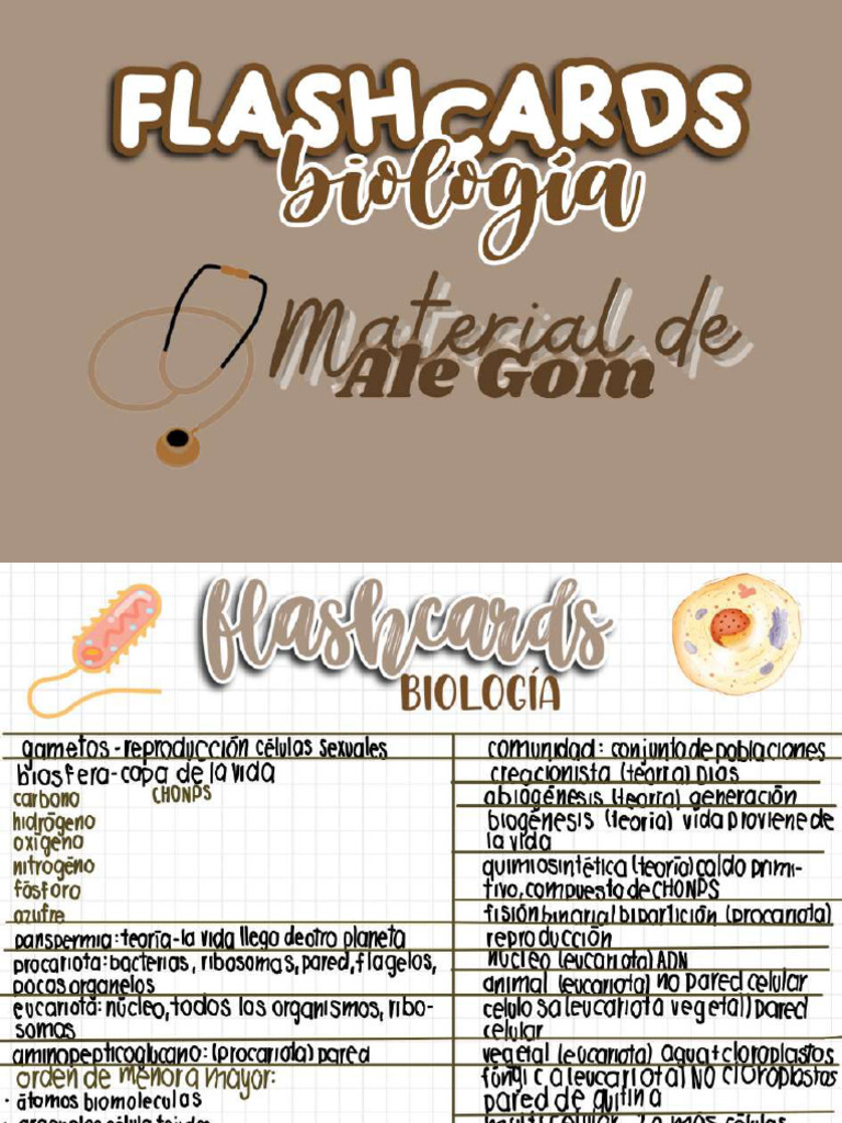 Flashcards Parte 1 Bio. - Compressed | PDF