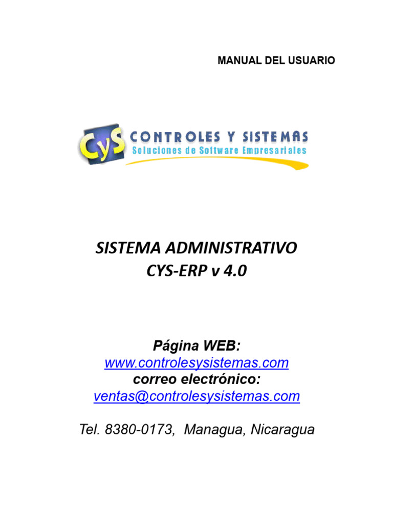 Manual Cys Erp | PDF