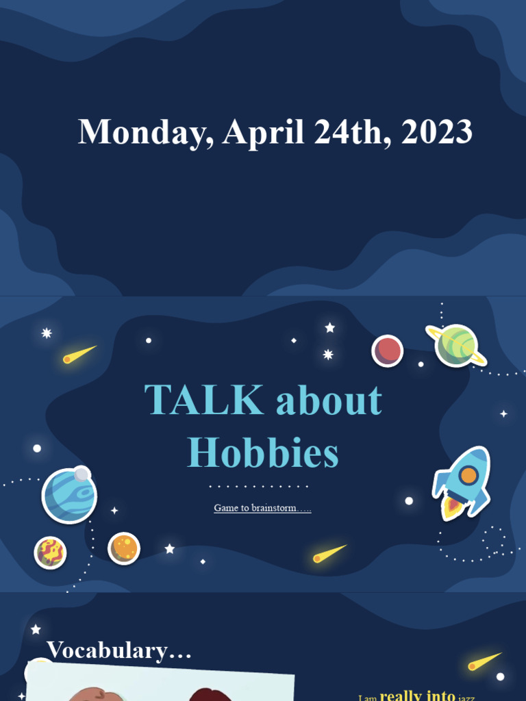 Vocabulary and Hobbies Guide | PDF