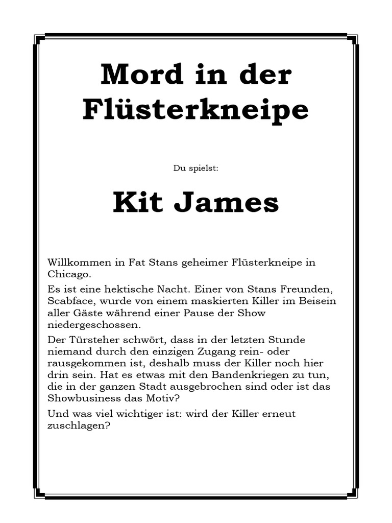 Midf 01 Charaktere Kit James | PDF