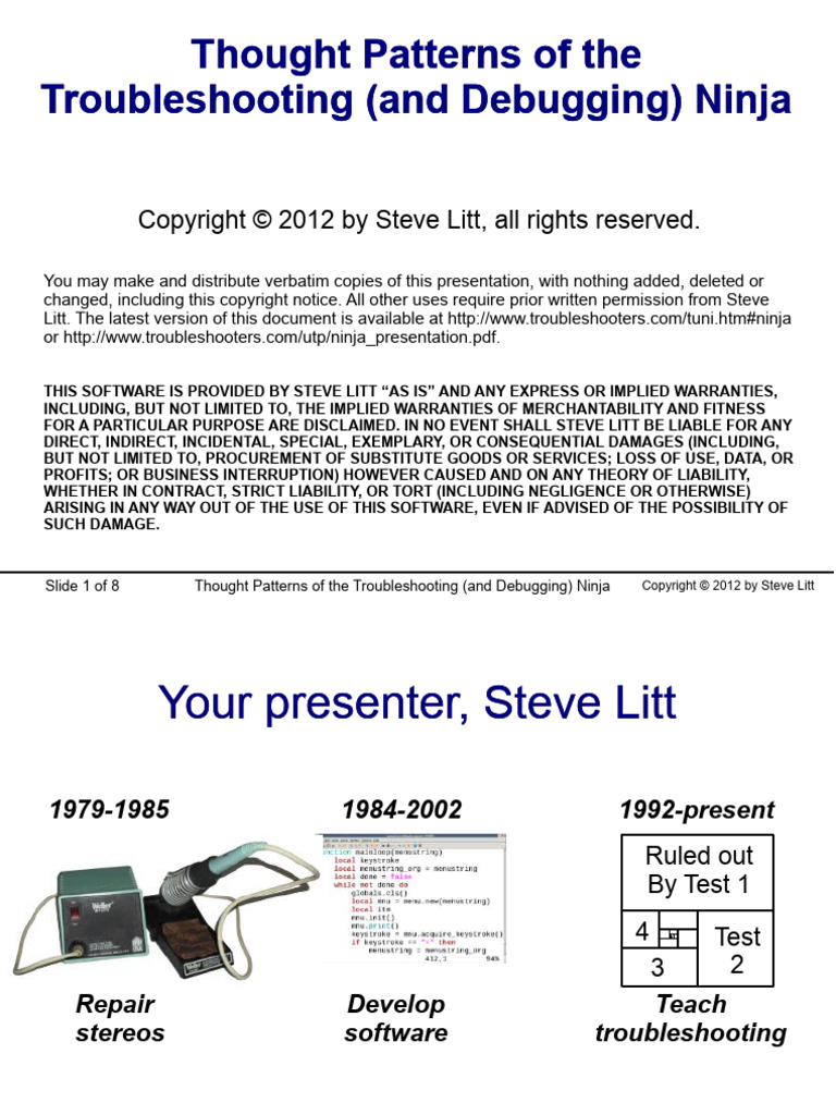 Presentation Troubleshooting Ninja | PDF | Legal Liability | Civil Law ...