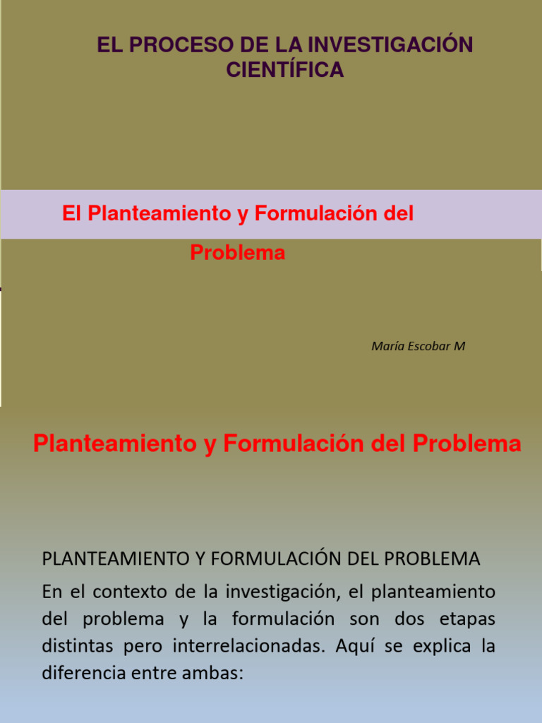 Planteamiento y Formulación del Problema | PDF | Razonamiento inductivo ...