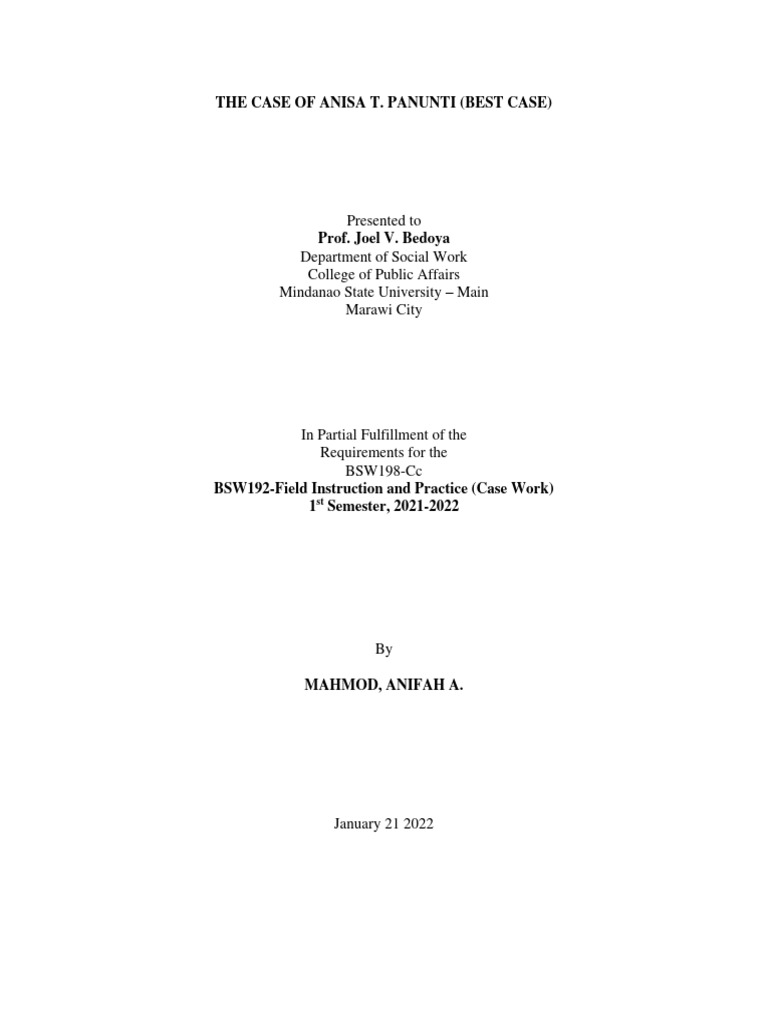 Casework Cfsi Beds Format | PDF