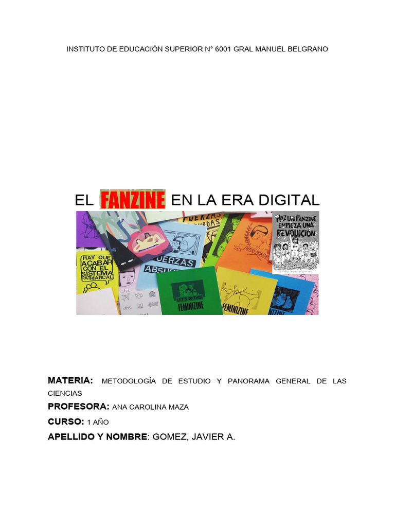 Fanzine Digital: Evolución y Relevancia | PDF | Información | Redes ...