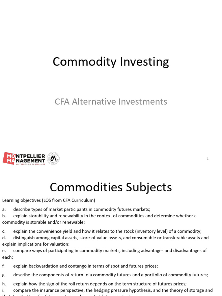 Commodities Investing | PDF | Futures Contract | Hedge (Finance)