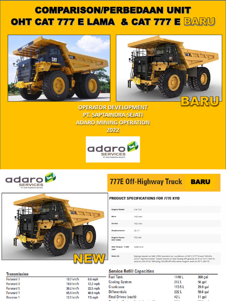 CAT 777 E New 2022 | PDF