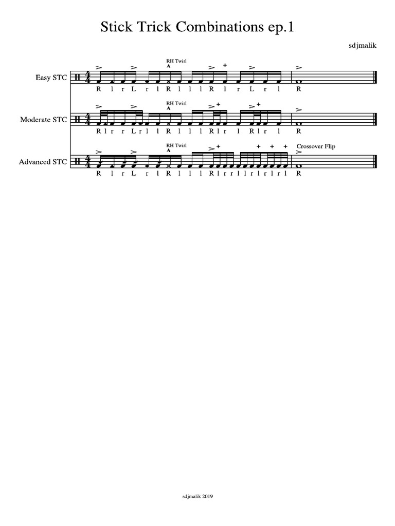 Stick Trick Combinations 1 | PDF