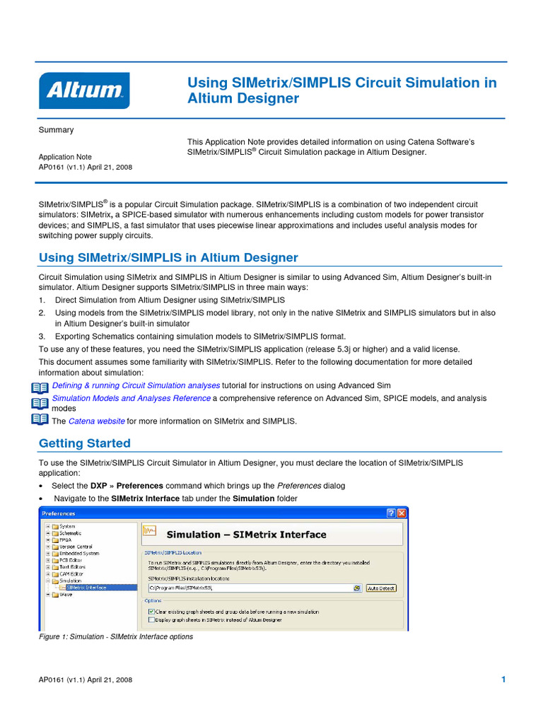 AP0161 Using Simetrix Simplis Circuit Simulation | PDF | Electrical Network | Transformer