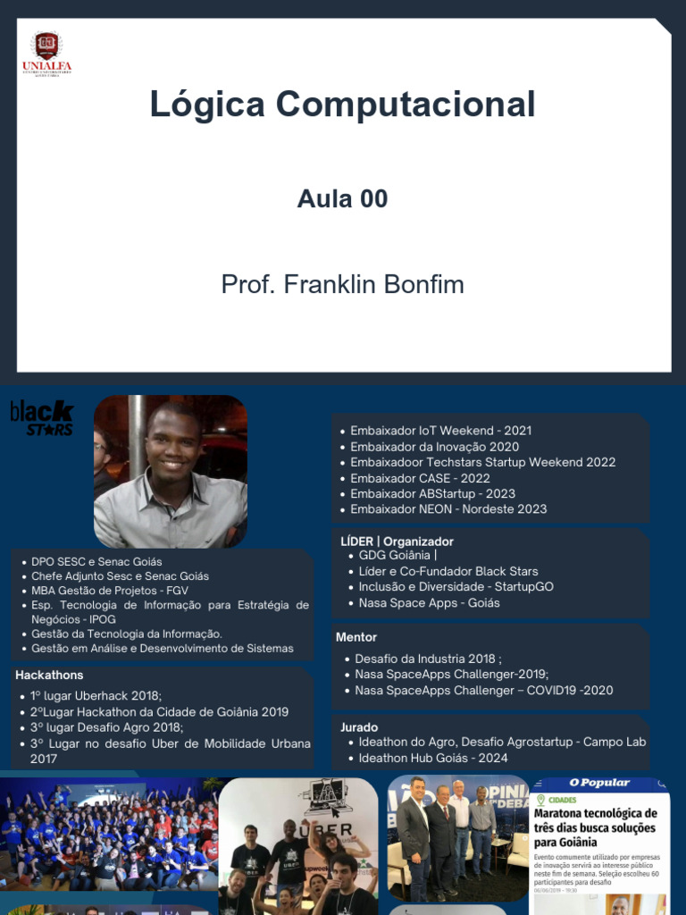 Aula 00 - Lógica Computacional | PDF | Lógica matemática | Matemática