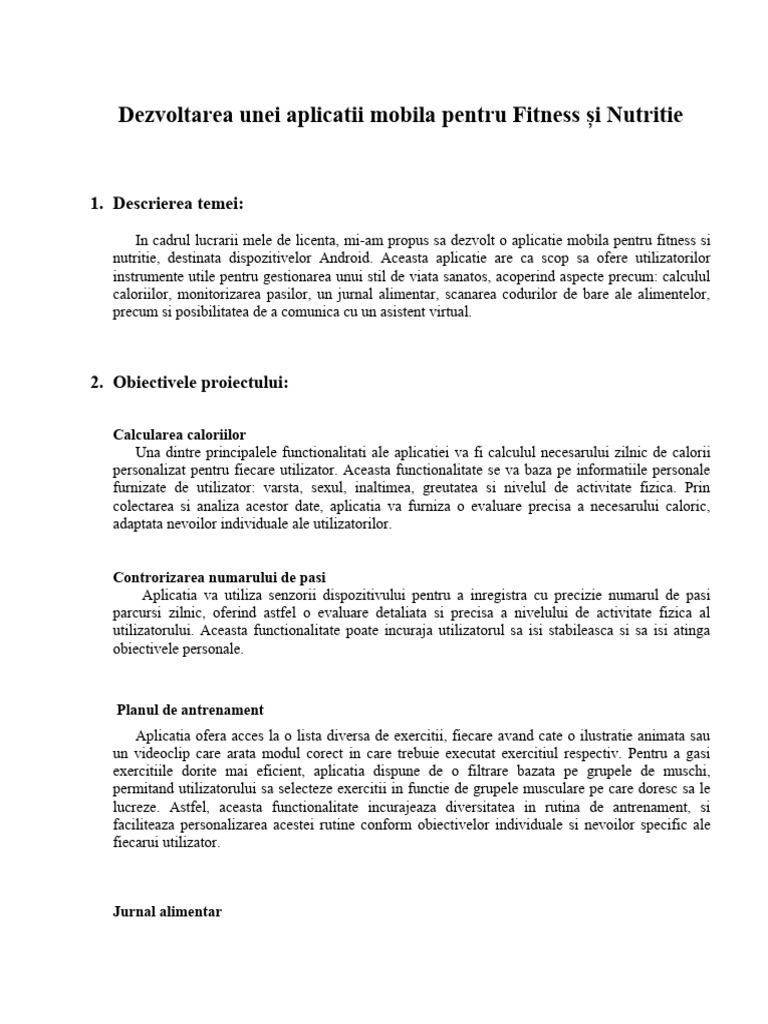 Documentatie Proiect Licenta Duta Vlad-Alexandru | PDF