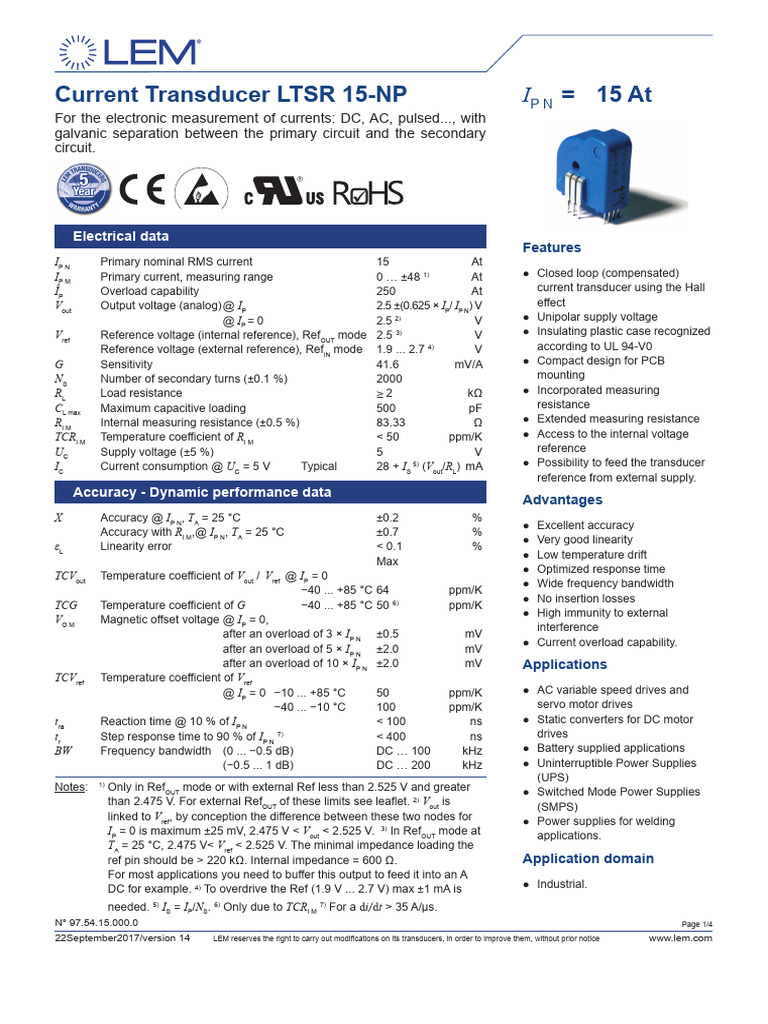 LTSR 15-np | PDF | Insulator (Electricity) | Electrical Resistance And ...