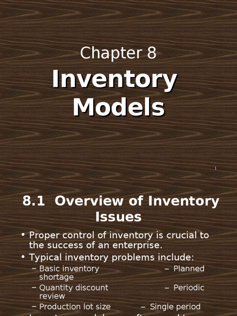 Ch08 - Inventory | PDF | Inventory | Normal Distribution