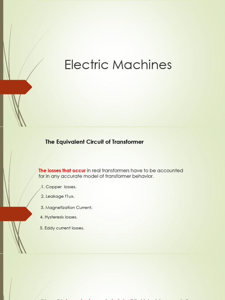 Lecture 10 | PDF | Transformer | Electrical Network