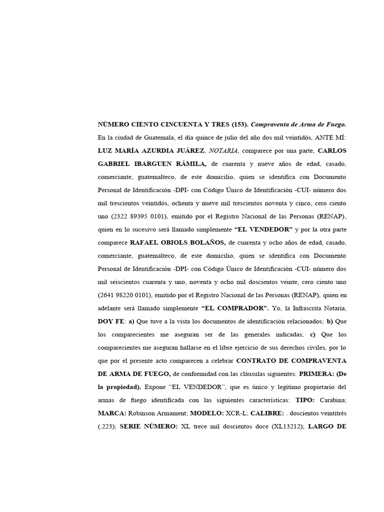 Compraventa Carlos Ibarguen y Rafael Obiols 12-07-2022 | PDF Compraventa Carlos Ibarguen y Rafael Obiols 12-07-2022 | PDF