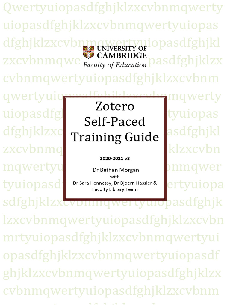 Zotero Self-Paced Workbook | PDF