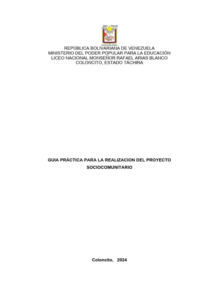 Guia Práctica para La Realizacion Del Proyecto | PDF