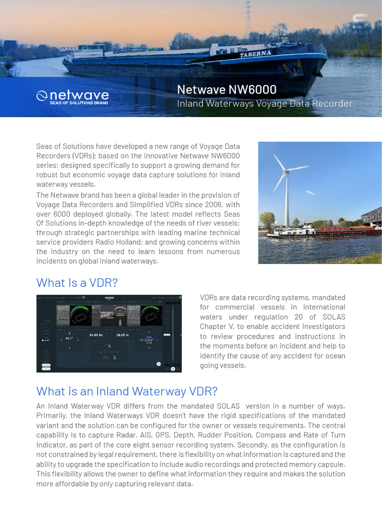Netwave NW6000 Inland Waterways Vessel Data Recorder v8 A4 13 04 22 ...