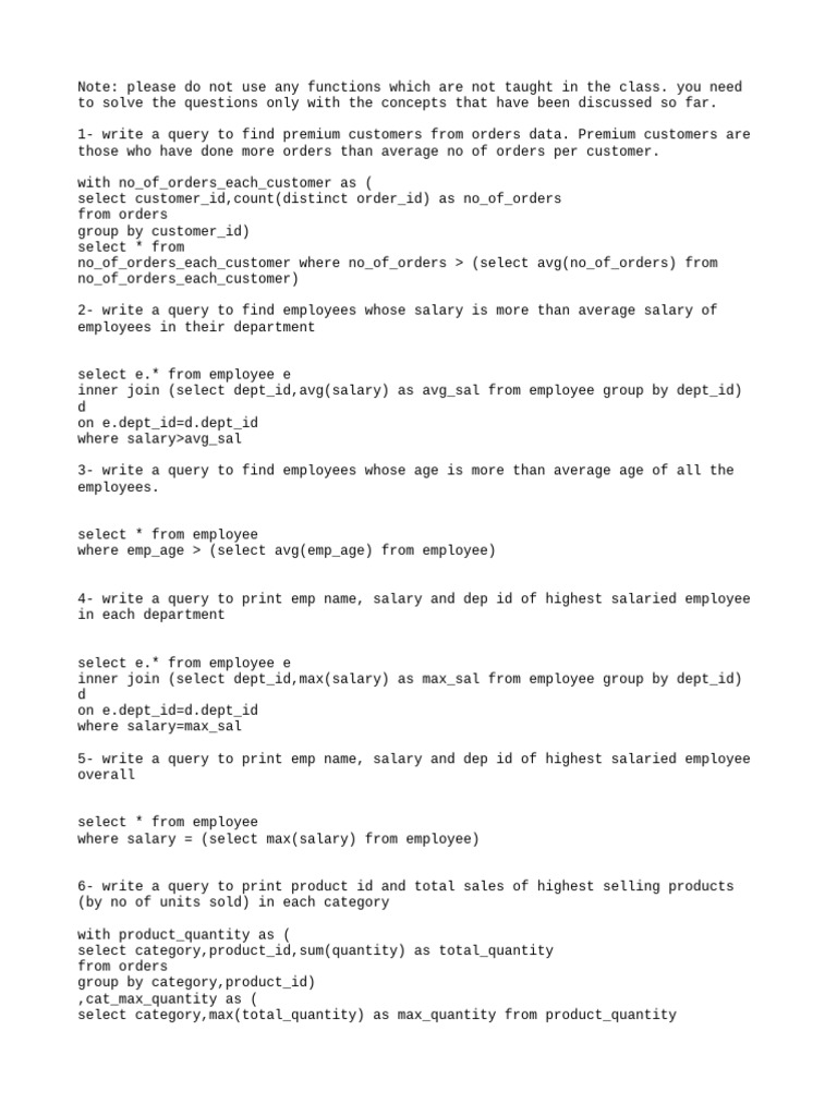 Day9 Assignment Solution | PDF