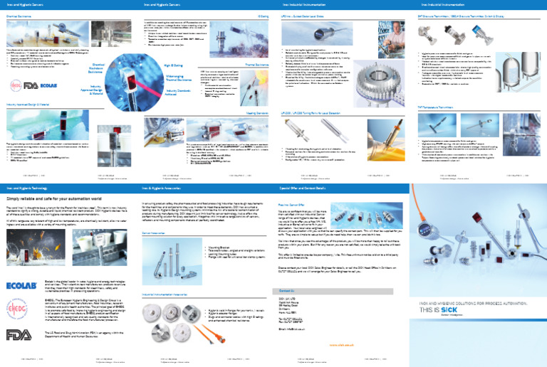 Catalogo Sick Aplicaciones Ip69k | PDF | Stainless Steel | Physical Sciences
