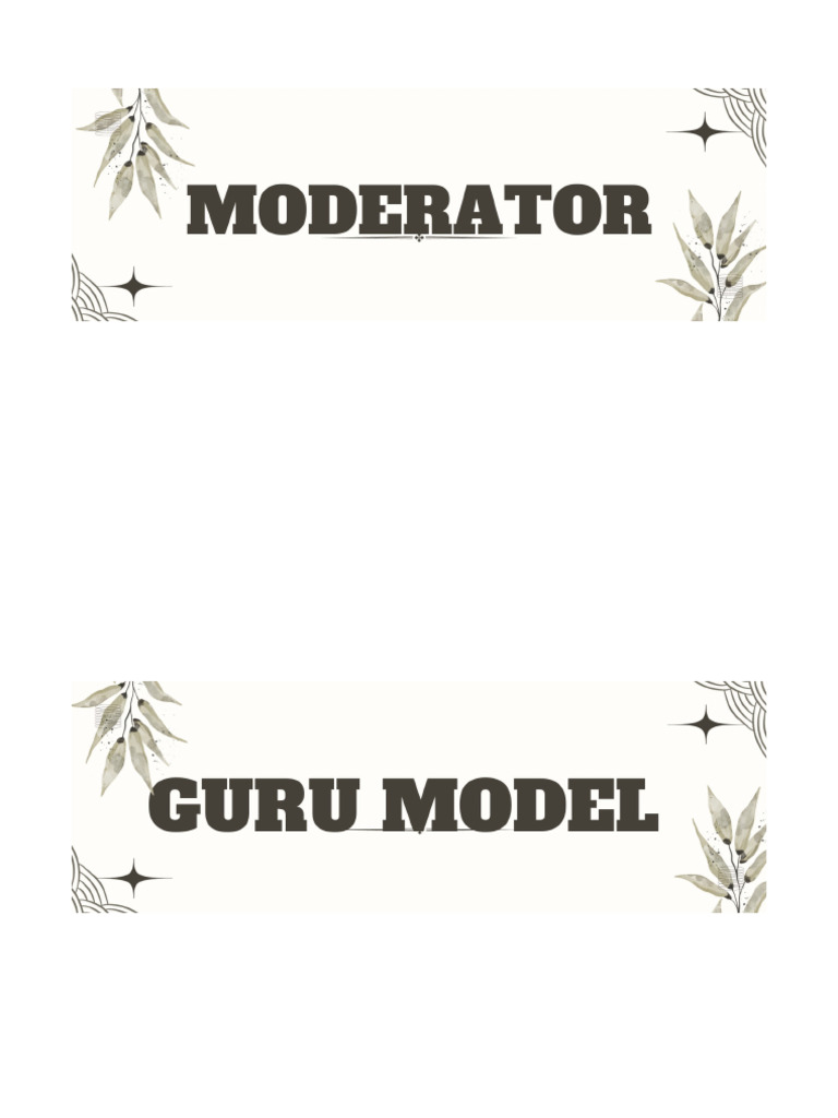 MODERATOR | PDF