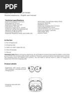 Bx27 True Wireless Stereo Earphones Manual | PDF | Headphones ...