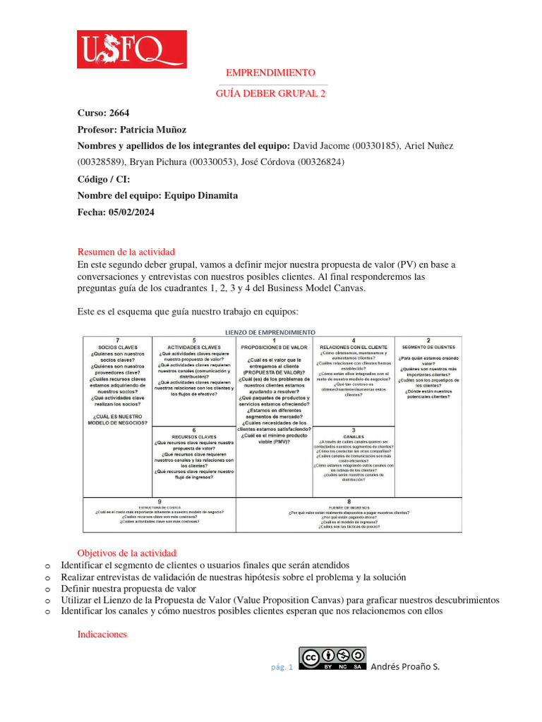 Canvas Guía Deber Grupal 2 | PDF | Depresión (estado de ánimo)