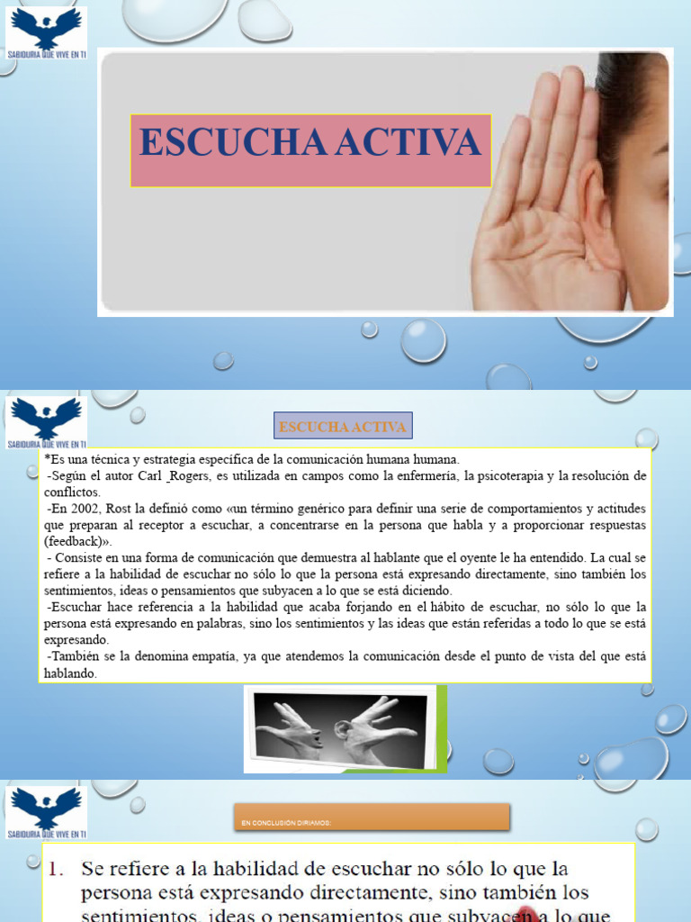 Escucha Activa | PDF | Comunicación | Ciencia cognitiva