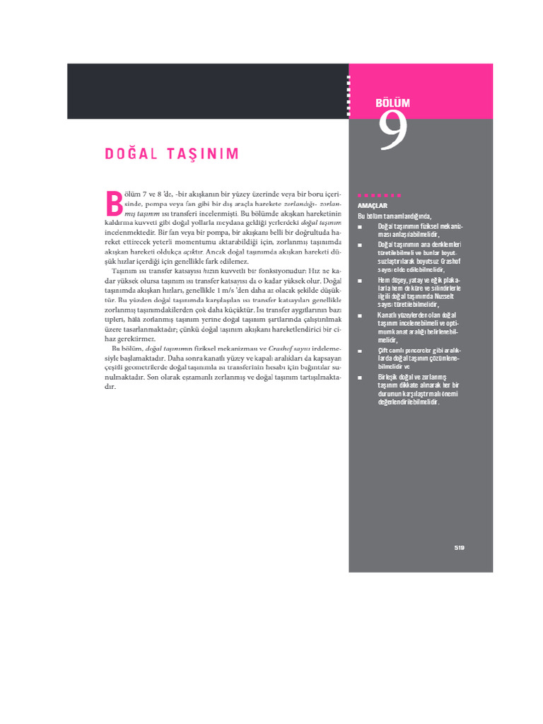 Isi Transferi̇ Bölüm 9 | PDF
