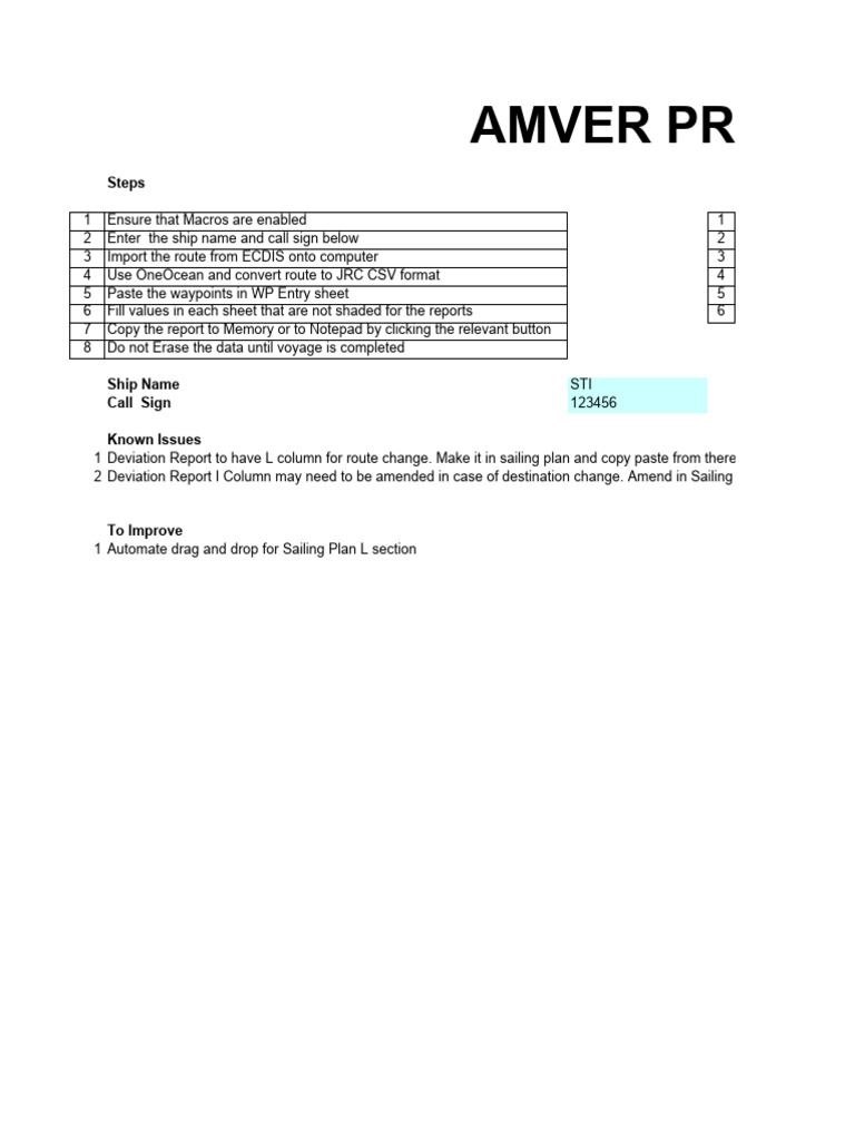 AMVER Program 5 | PDF