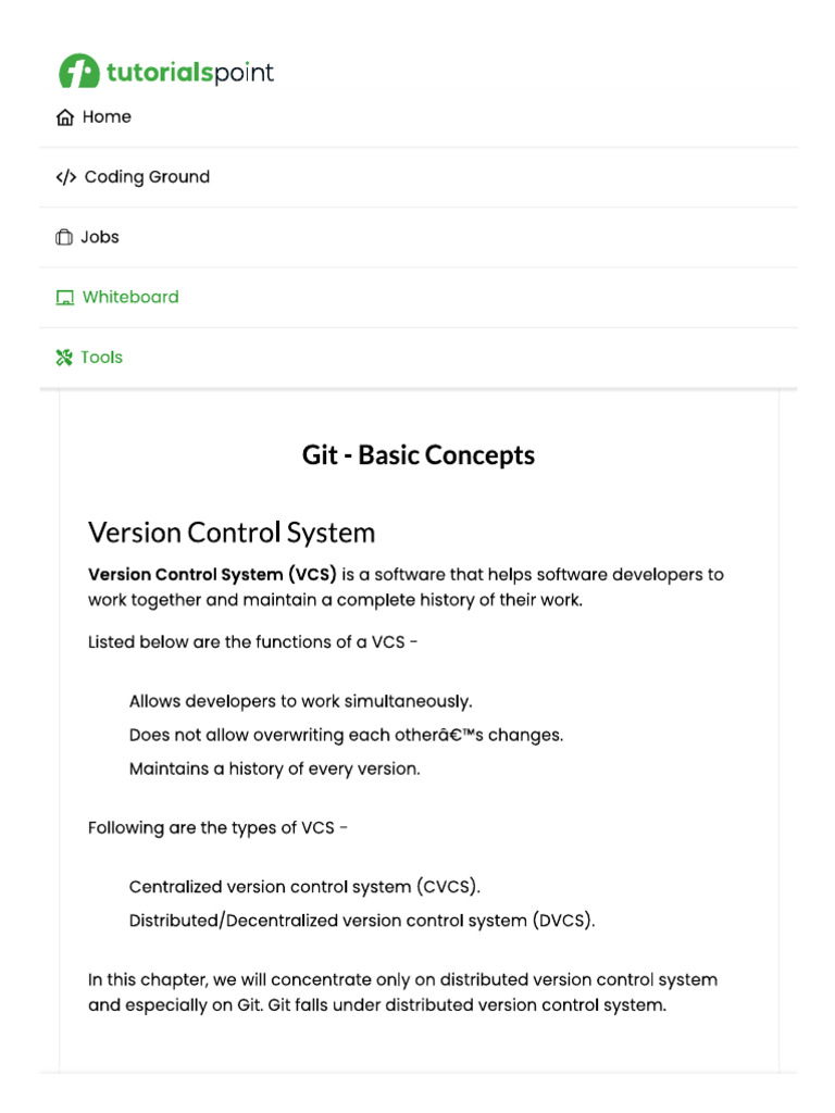 GIT Material Titorial Point | PDF