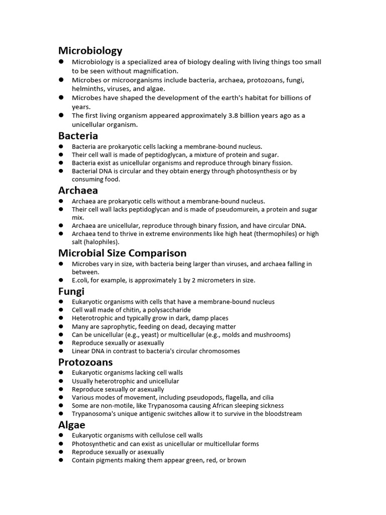 Microbiology Overview | PDF