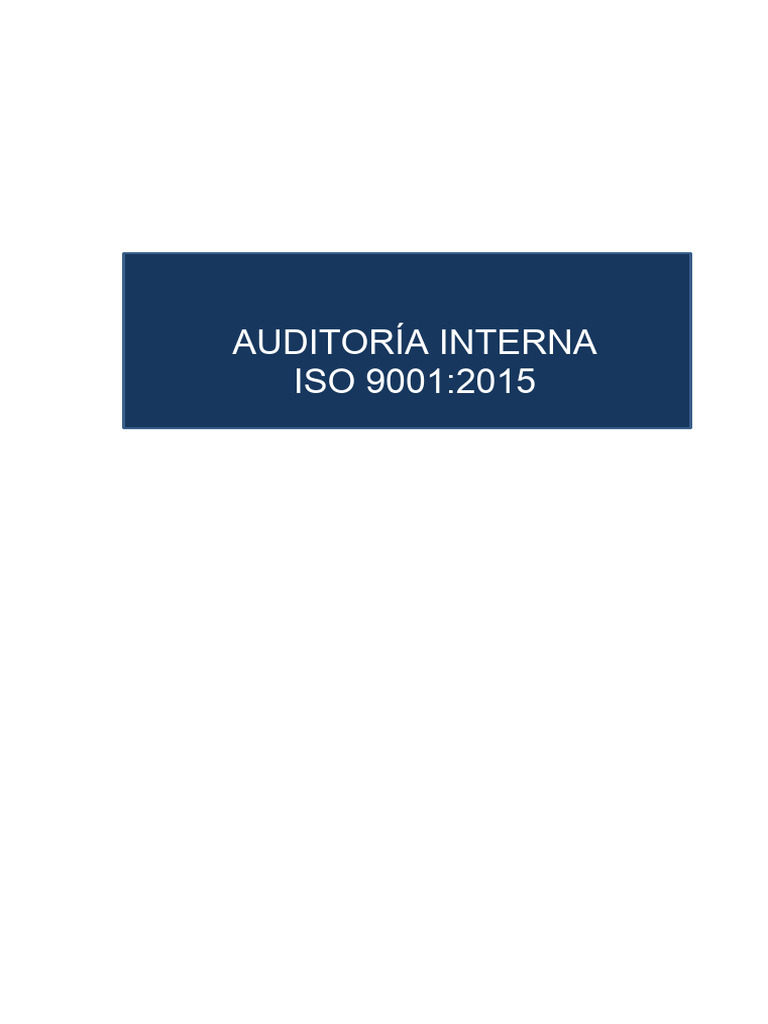 Check List Auditoria ISO 9001 2015 | PDF Check List Auditoria ISO 9001 2015 | PDF