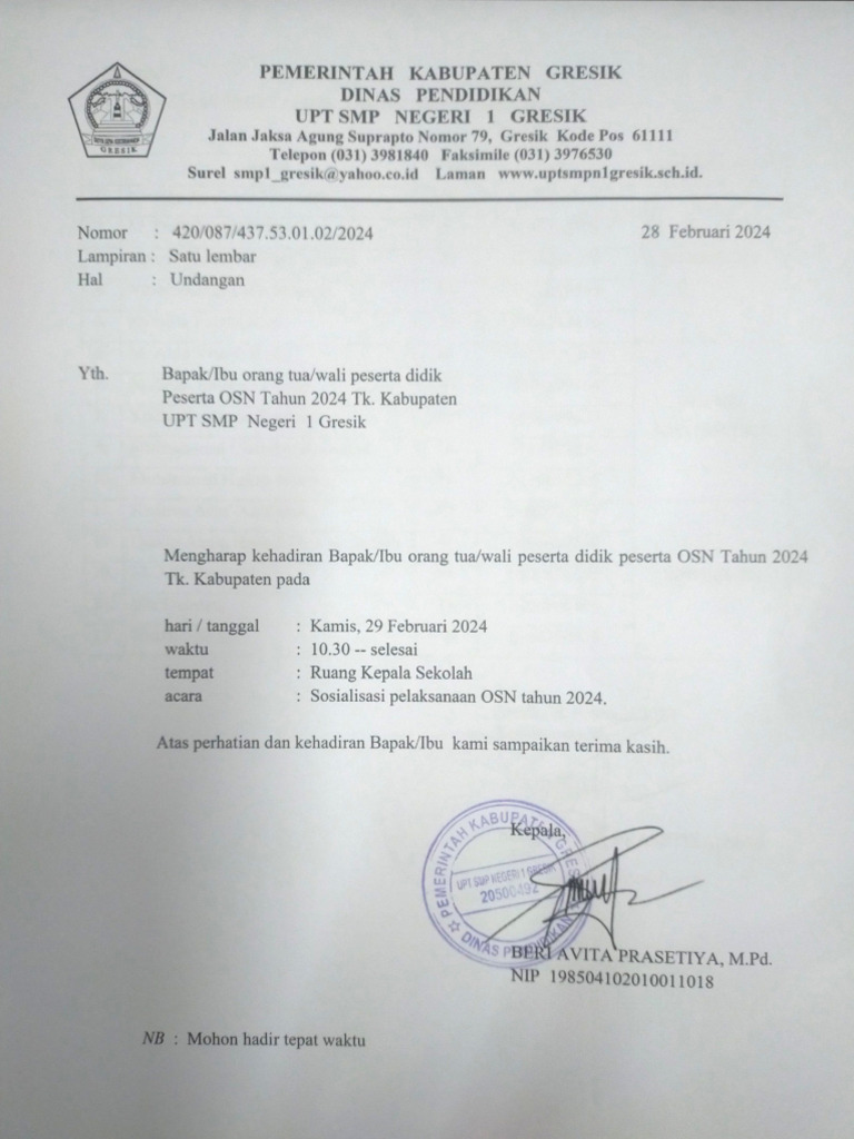 Undangan Ortu OSN 28-Feb-2024 12-51-13 | PDF