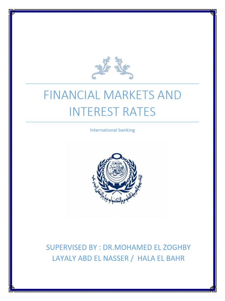 Markets and Interest Rate | PDF | Financial Markets | Interest