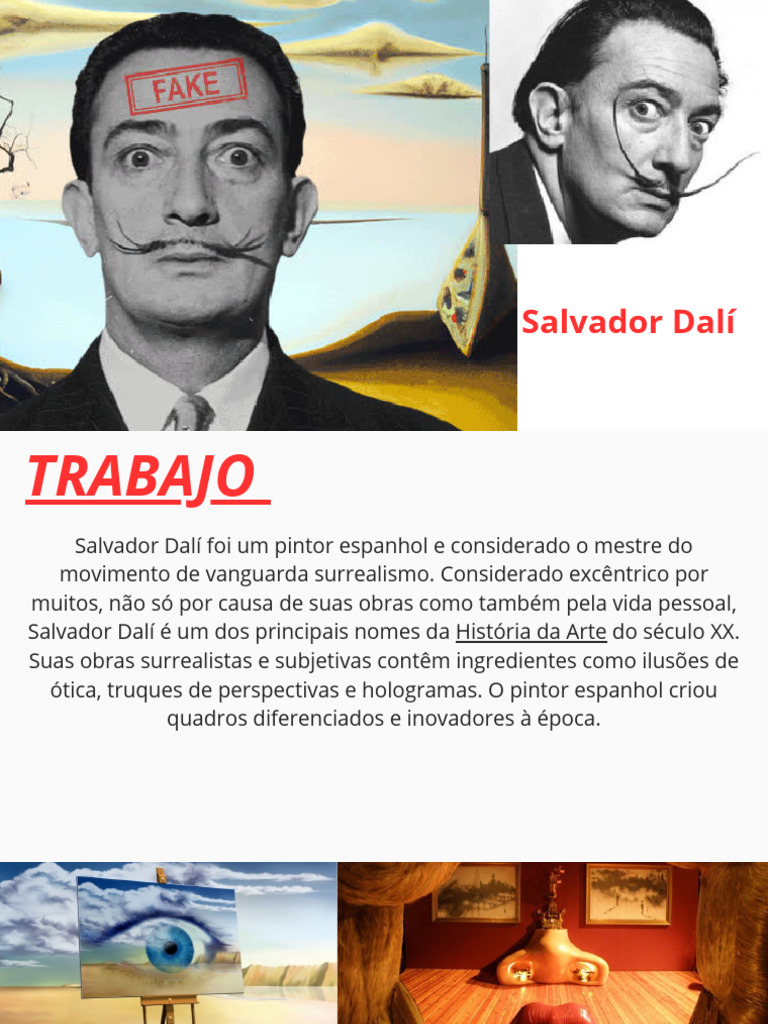 Apresentação Salvador Dalí Básica e Simples em Tons de Marrom ...