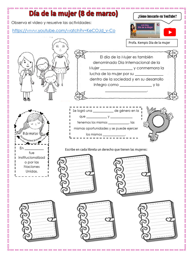 Actividades Día de La Mujer Profa. Kempis | PDF