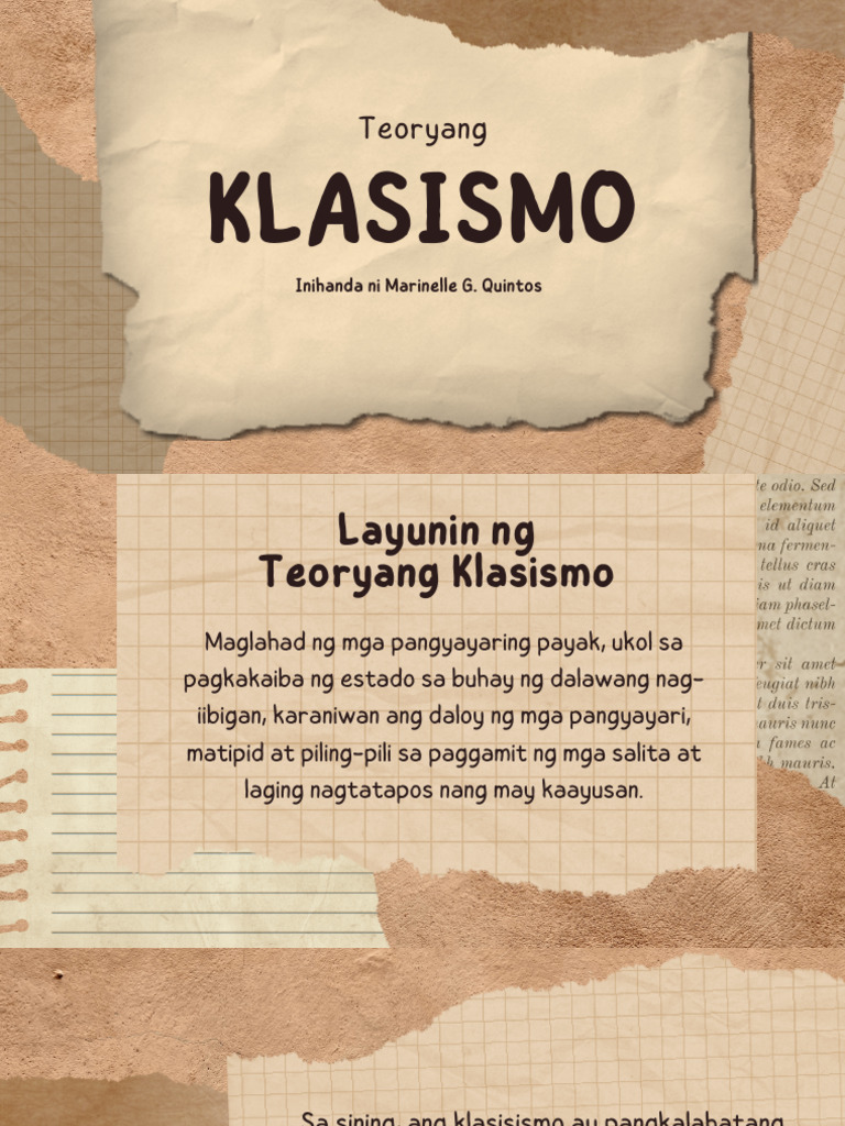 Teoryang Klasisismo | PDF